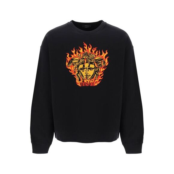 Versace | Sweaters | Versace Medusa Flame Sweatshirt | Poshmark